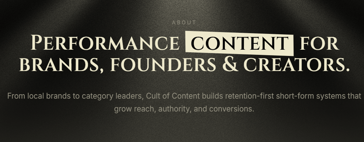 Cult of Content | Content Marketing Agency - D2C Brands, Coaches & Creators